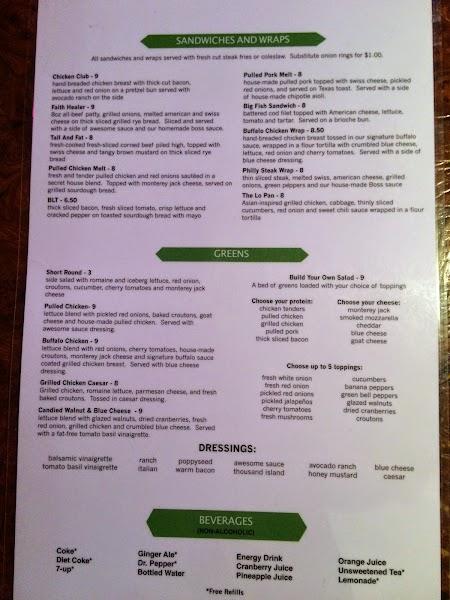 Menu at Pounders Bar & Grill, Cleveland