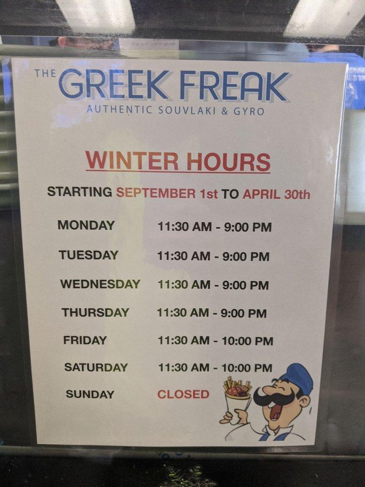 Carta del restaurante The Greek Freak, Ajax, 465 Bayly St W