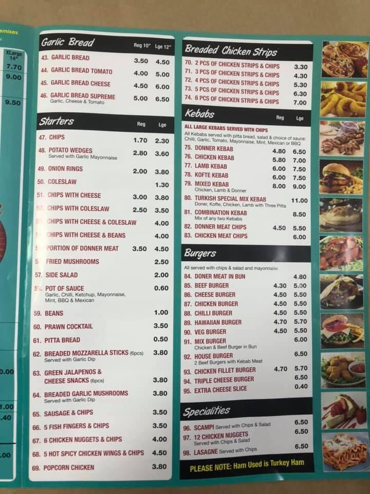 Menu at Pizza house pizzeria, Market Rasen