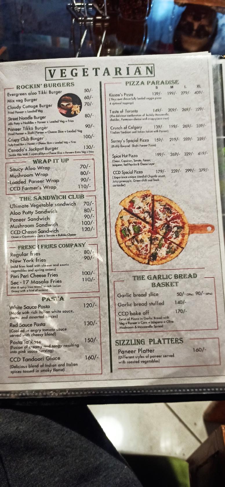 Menu at CCD (Canadian chai Dhaba ), Sangrur