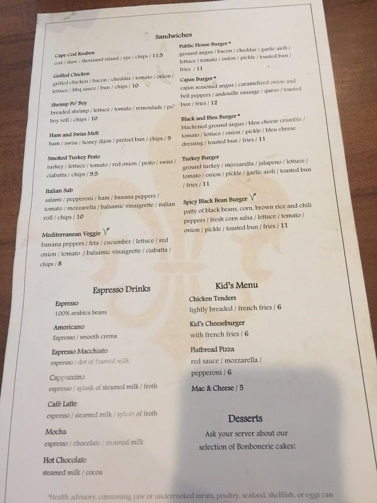 Menu at Fort Mitchell Public House, Fort Mitchell