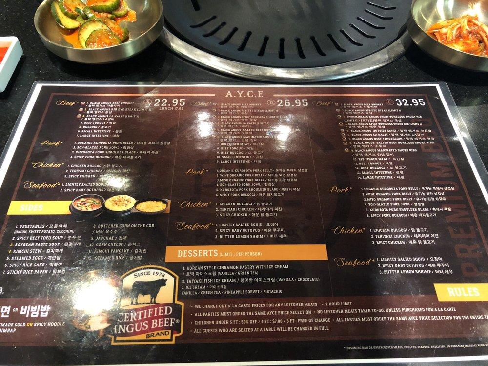Menu at Master Kim’s Korean BBQ, Las Vegas, S Durango Dr #100