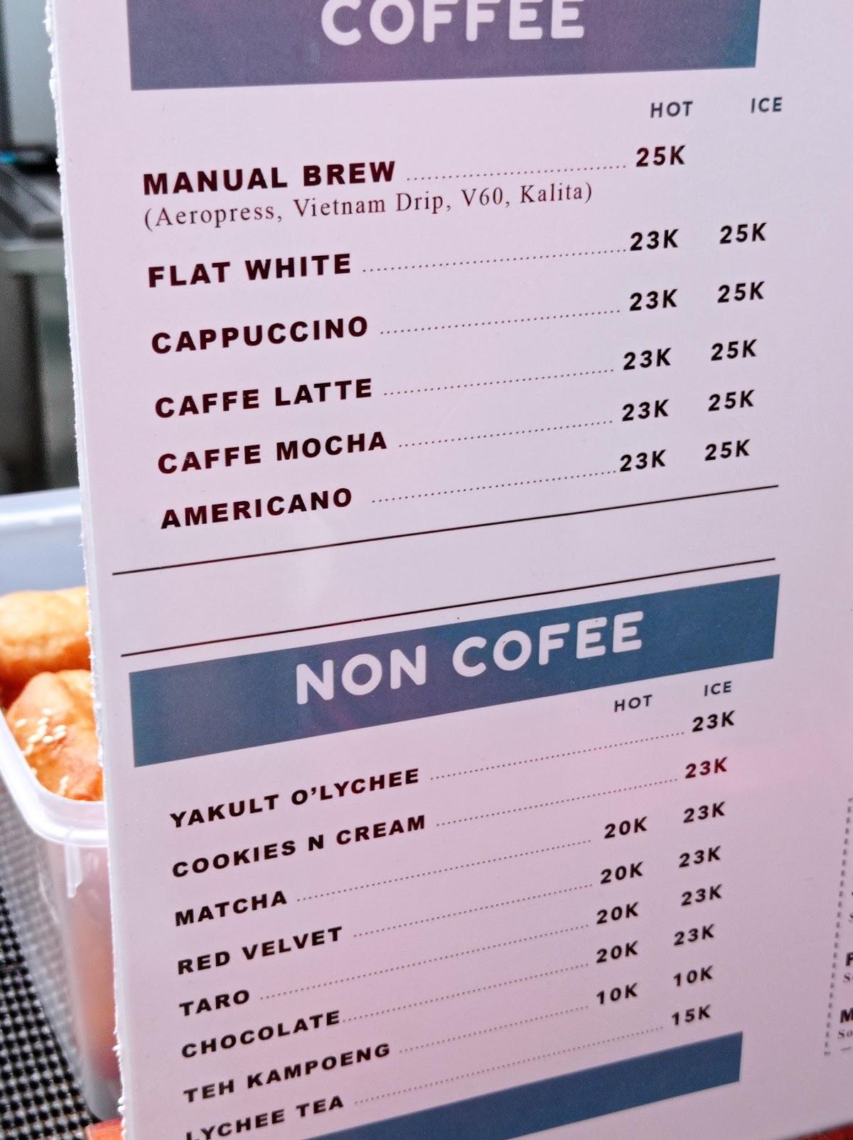 Menu at Tanaku Kopi, Surakarta