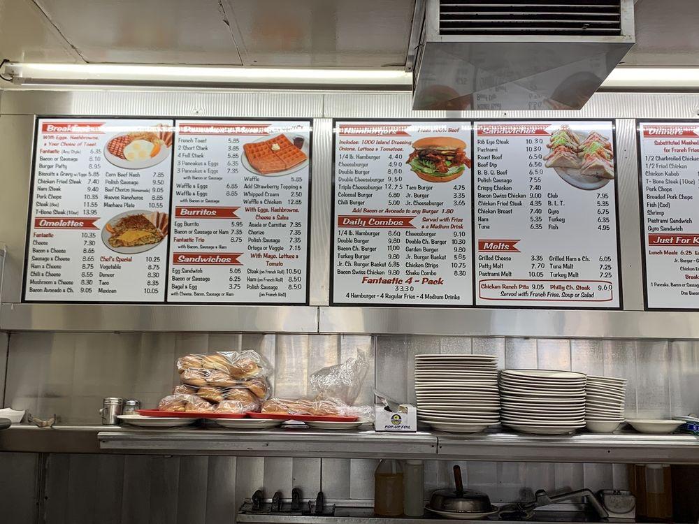 Menu at Fantastic Cafe., Long Beach, N Studebaker Rd