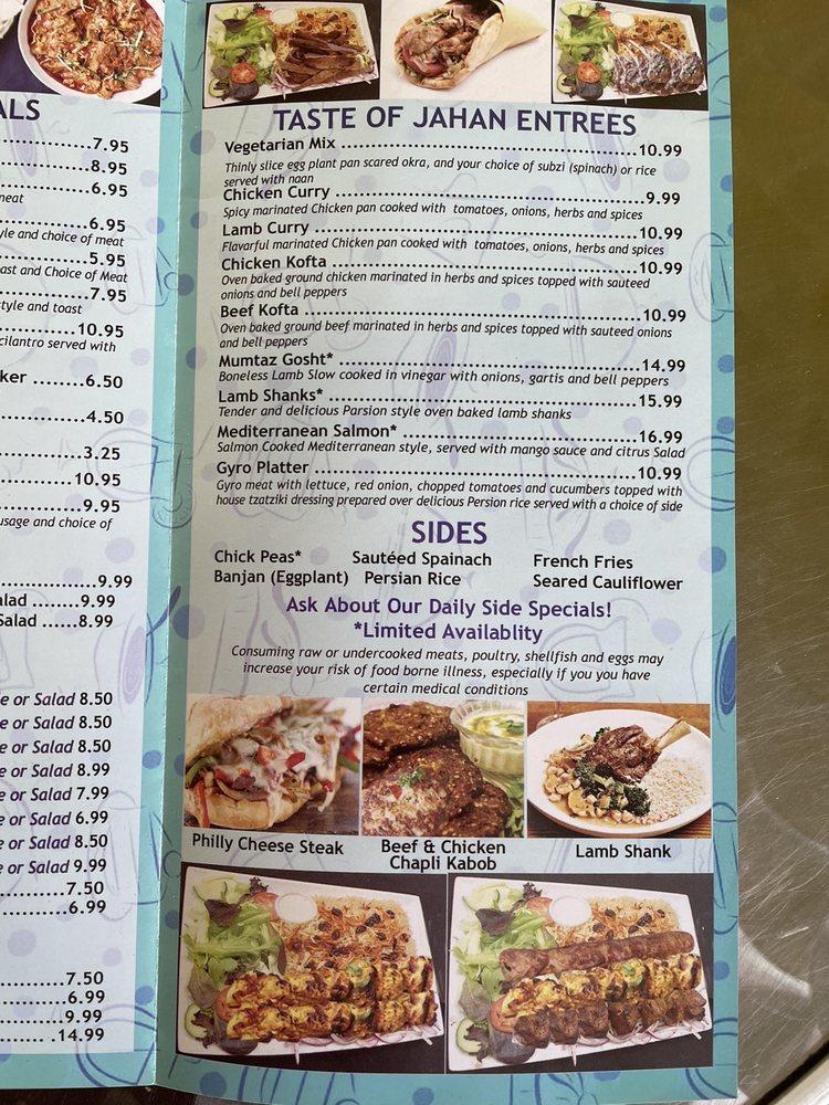 Carta del restaurante Adam Kabob & Grill, Morrisville