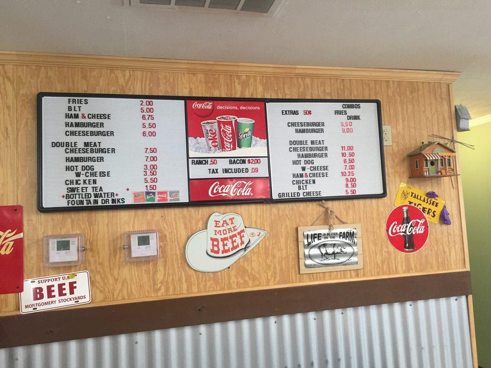 Menu at Sheila C's Burger Barn, Auburn