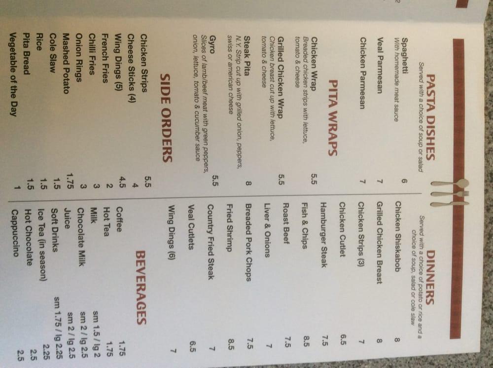 Menu at Jordan's Family Restaurant, Detroit