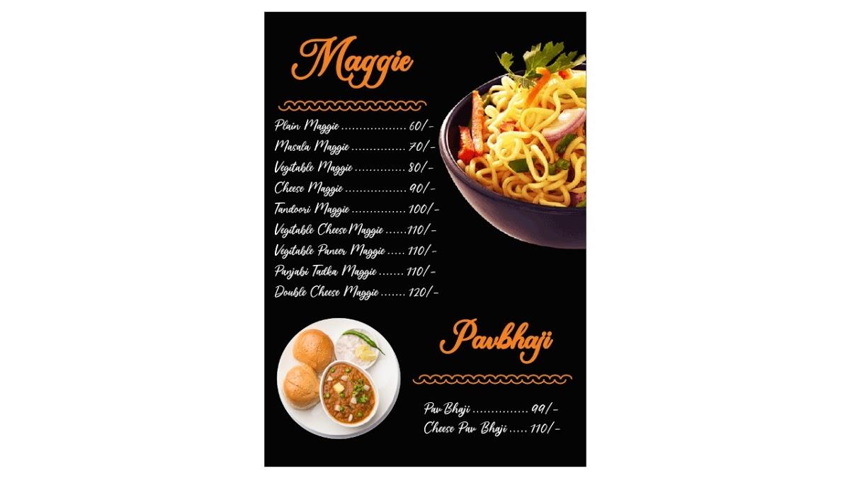 Menu at K's Darshan cafe, Indore
