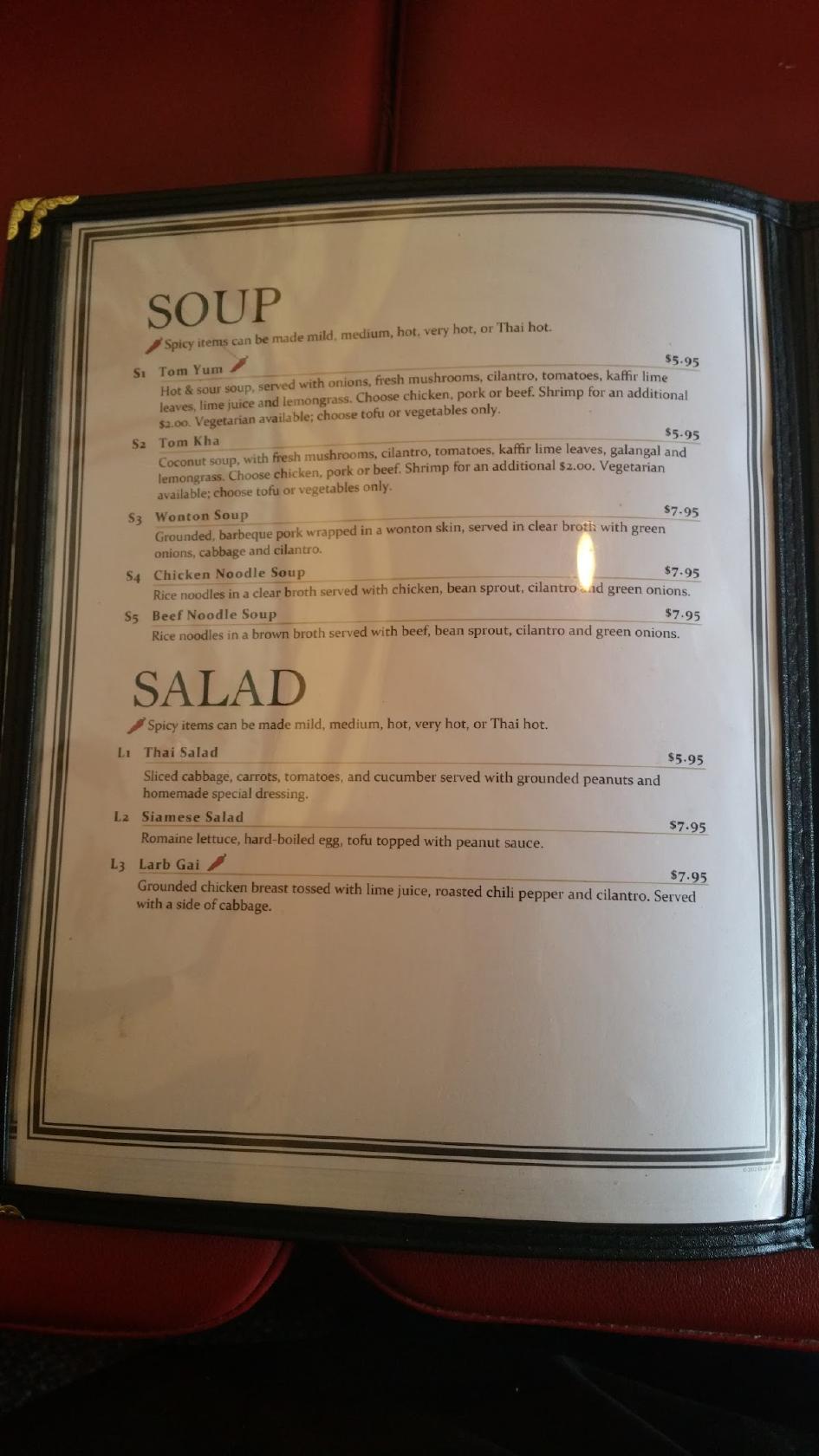 Menu at Pad Thai Kitchen restaurant, Farmington