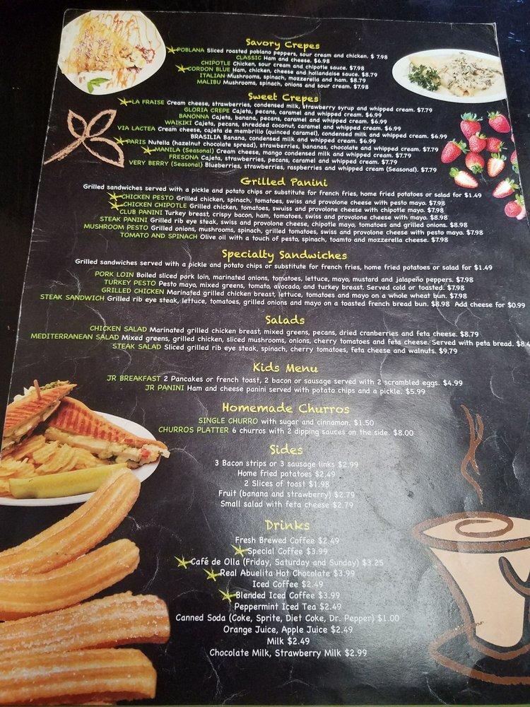 Menu at Caramelo Cafe, La Puente, Amar Rd