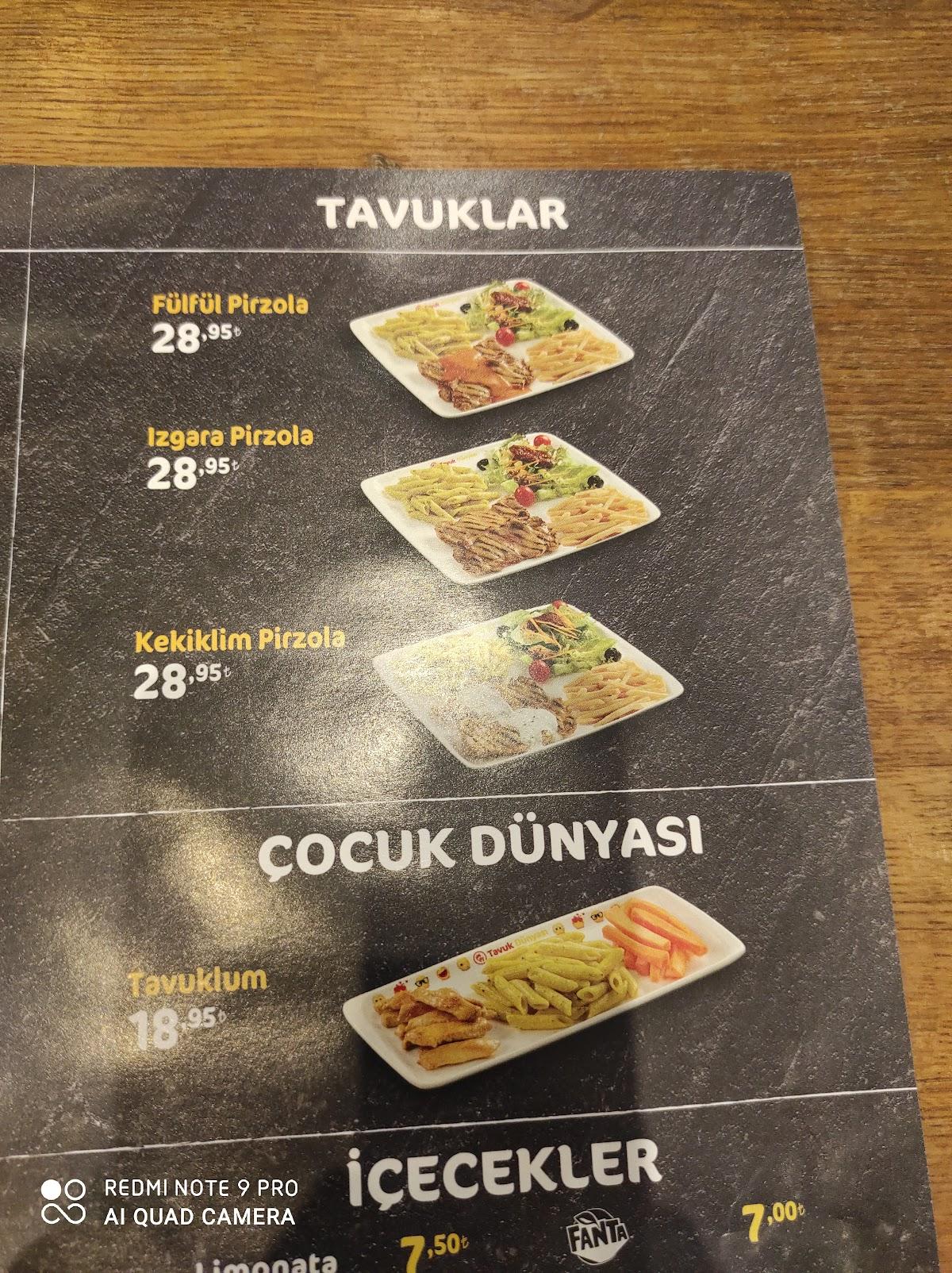 Menu at Tavuk Dünyası, Izmir, Akçay Cd. No:101