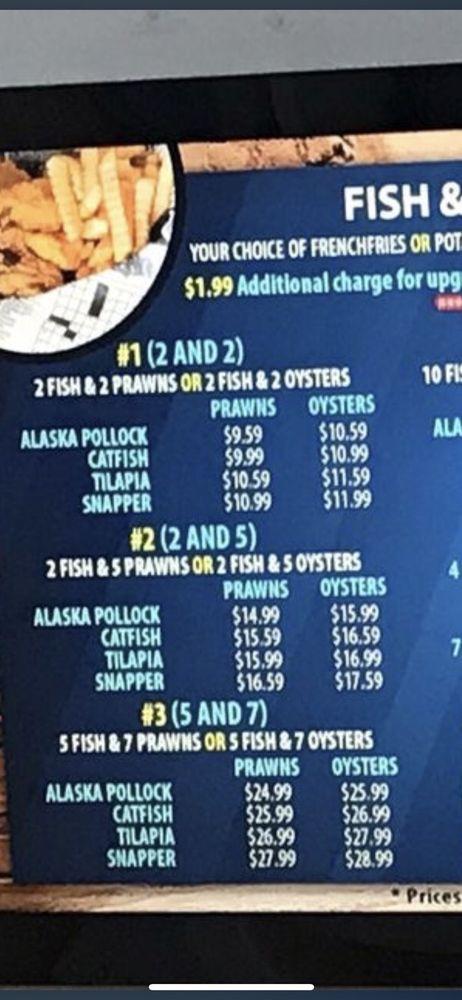Menu at The Fat Fish restaurant, Berkeley