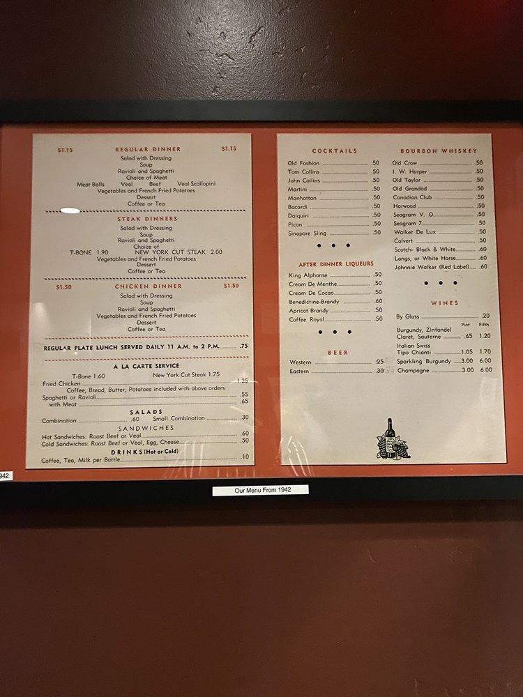 Menu at Cosmopolitan Tavern & Italian Grill pub & bar, Fresno, 625 O St