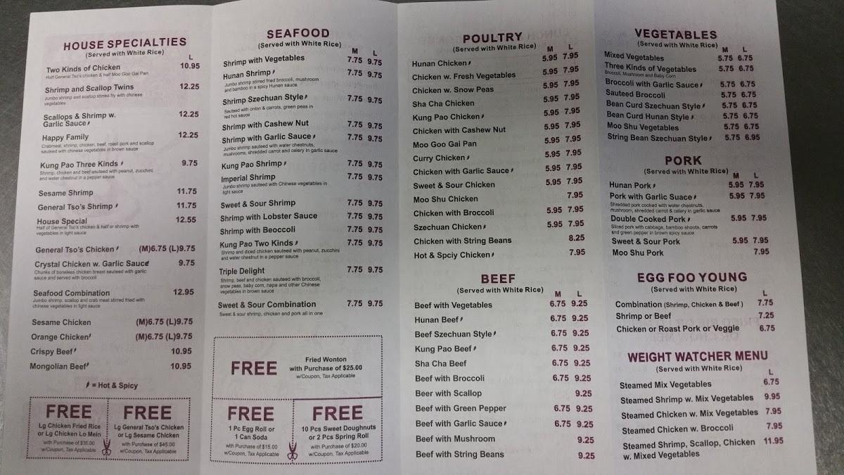 Menu at Formosa Cafe, Fredericksburg, Leavells Rd