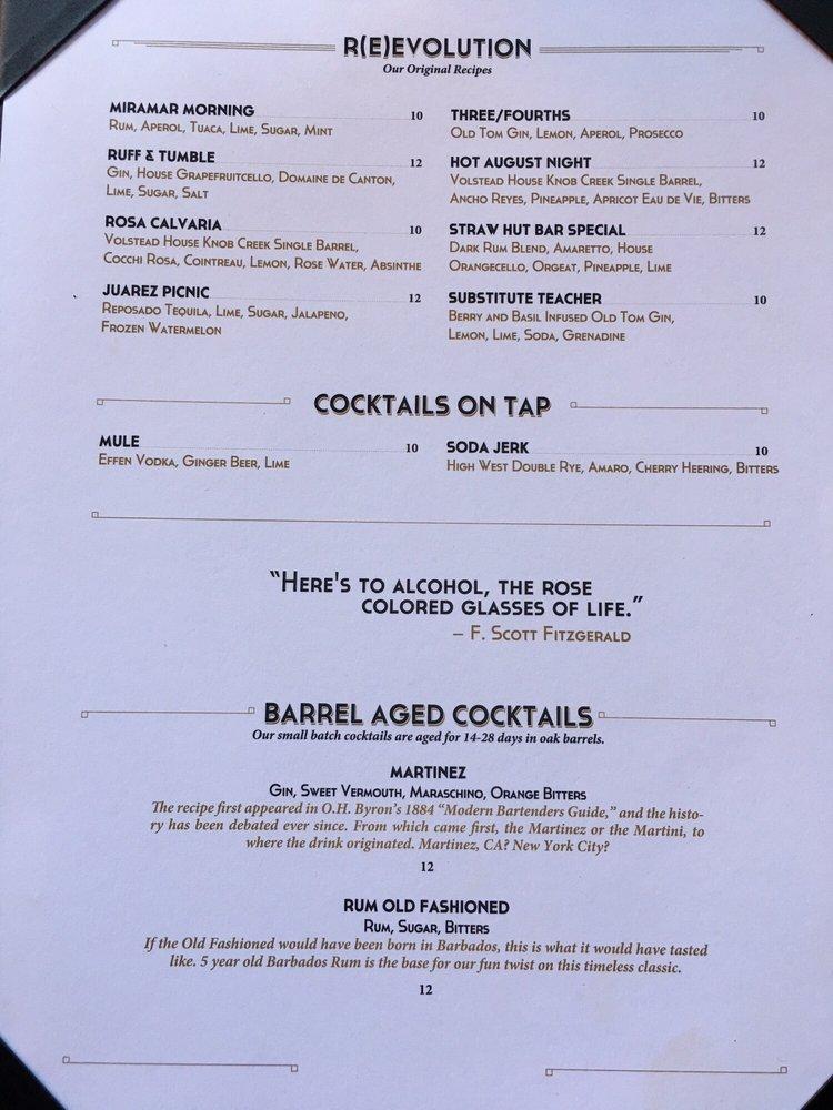 Menu at Volstead House - Whiskey Bar & Speakeasy Eagan, Eagan