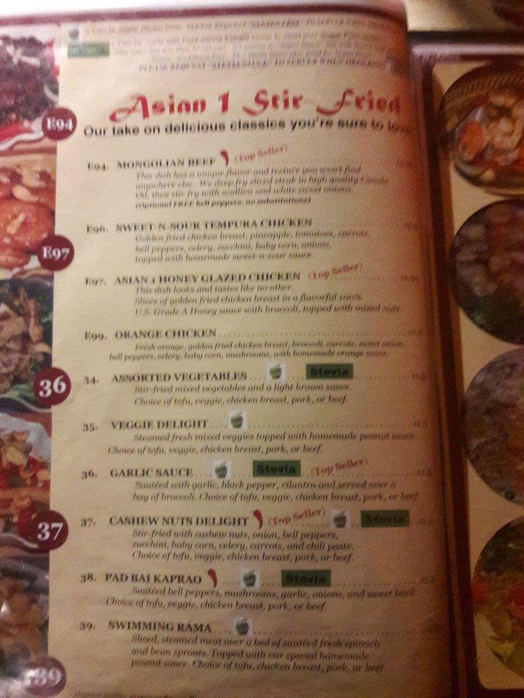 Menu at Asian 1 restaurant, Bellingham, Meridian St #101