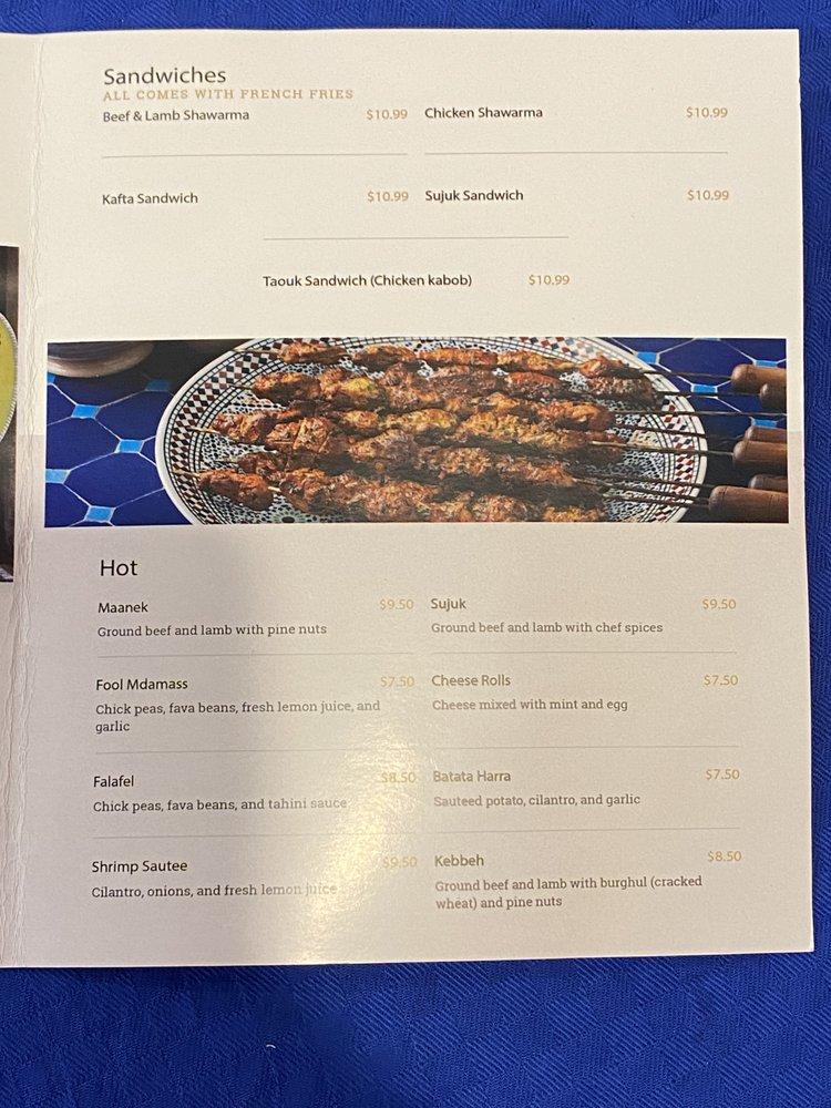 Menu at Miramar Restaurant, Washington