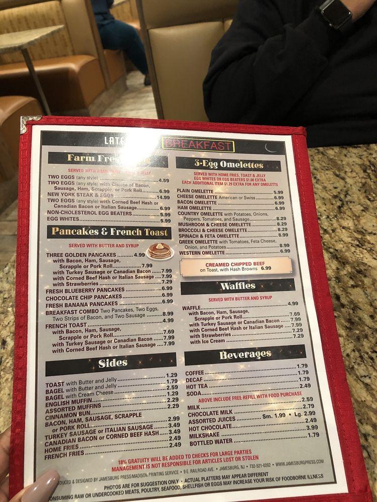 Menu at RITZ Diner restaurant, Philadelphia