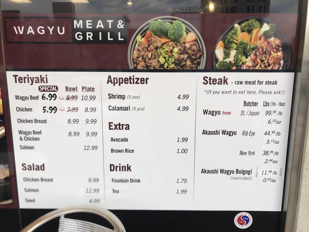 Menu at Wagyu Meat & Grill restaurant, Buena Park