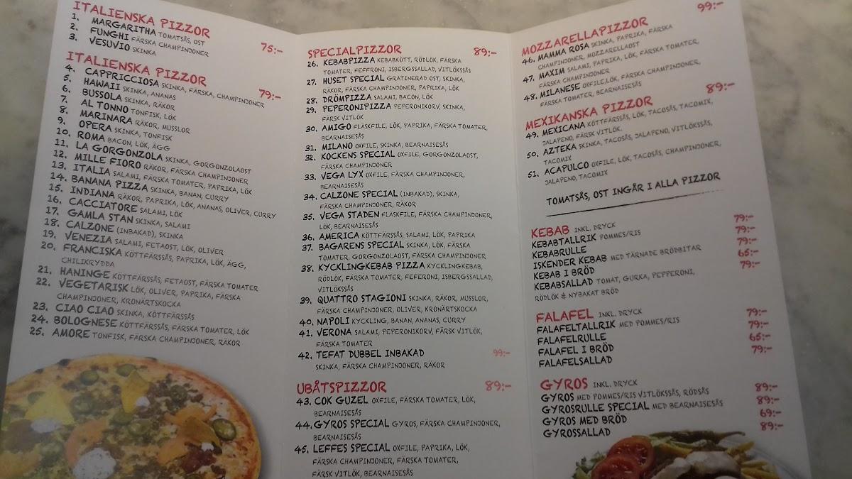 Menu at DENNIS PIZZERIA & GRILL, Haninge