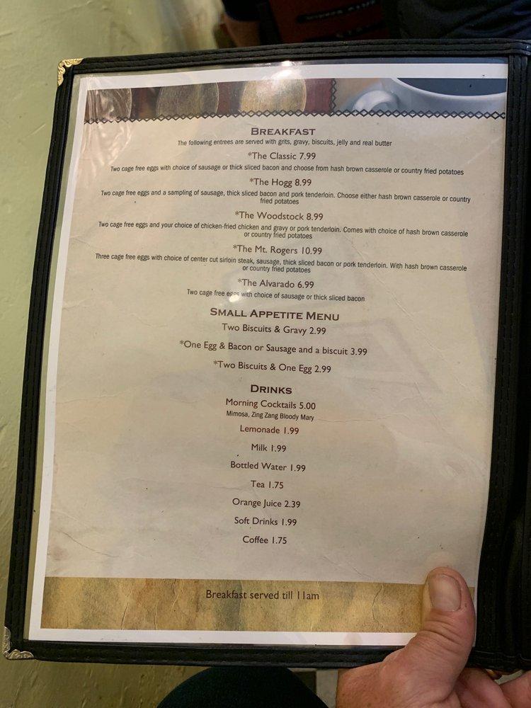 Menu at Damascus Diner cafe, Damascus