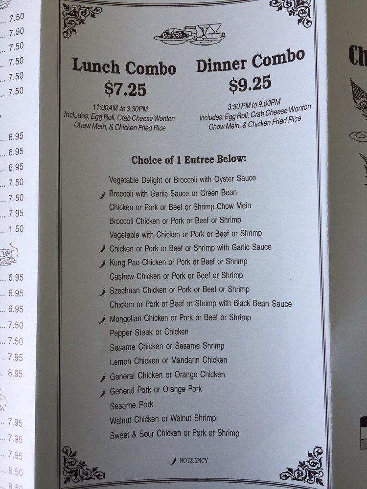 Menu at Fortune Chinese Food Take-Out restaurant, Sacramento, 12th Ave