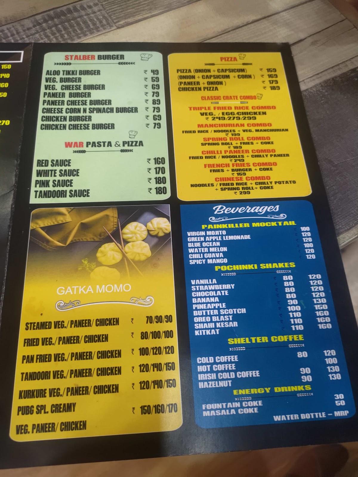 Menu at PUBG Food City, New Delhi, Shop number-1