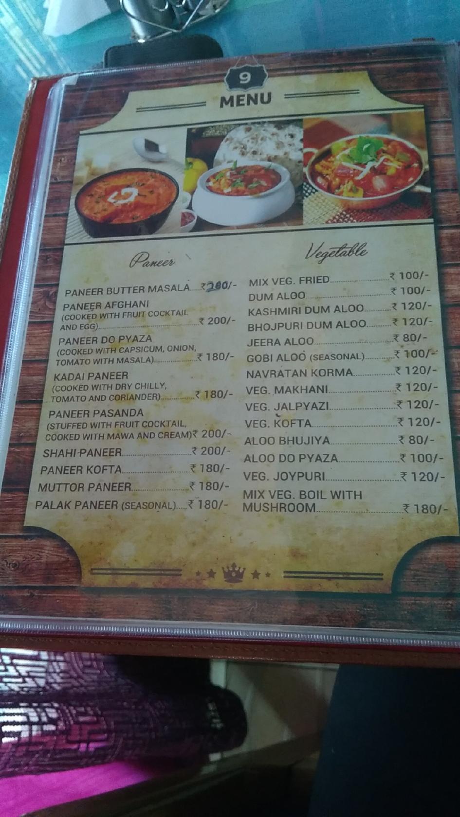 Menu at Quartz King Restaurant, Itanagar