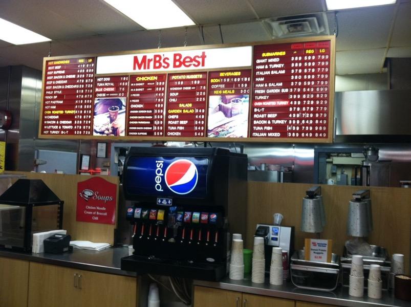 Menu at Mr B's Best Beef & Subs restaurant, Queensbury