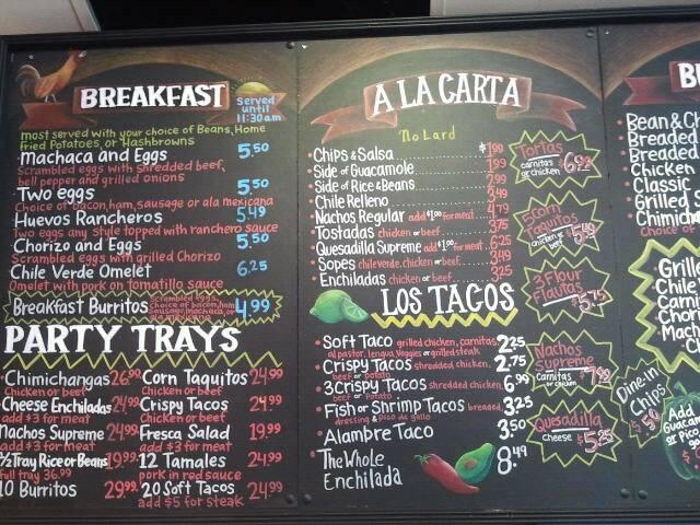 Menu at Taco Roco restaurant, Paso Robles, Theatre Dr # 700