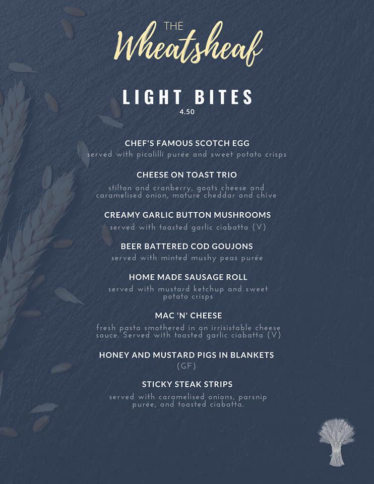 Menu at The Wheatsheaf pub & bar, Darlington