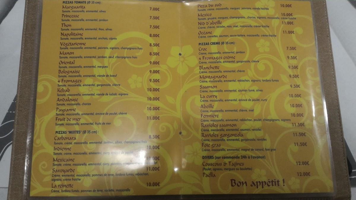 Menu at COCO PIZZA restaurant, Maclas