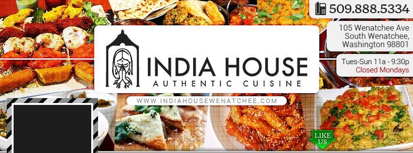 Menu at India House Authentic Cuisine desserts, Wenatchee, 105 S ...