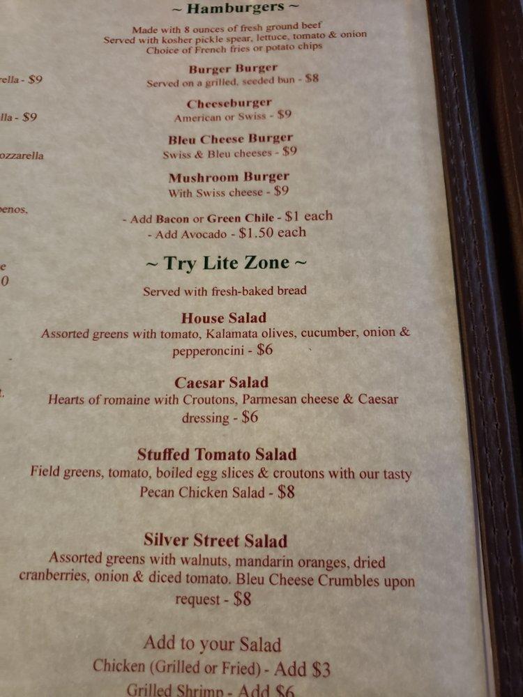 Menu at Marie's Italian Grill restaurant, Deming