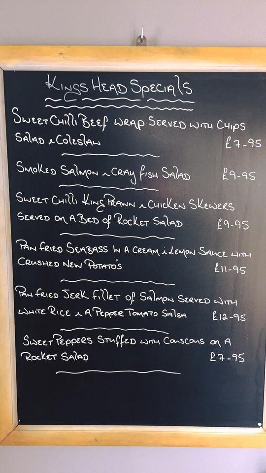 Menu at The Kings Head pub & bar, Bristol, Kings Head