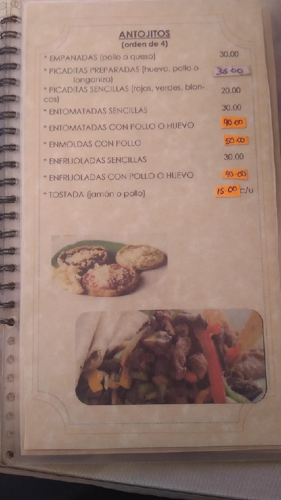Menu at Restaurante Dulce, Totutla