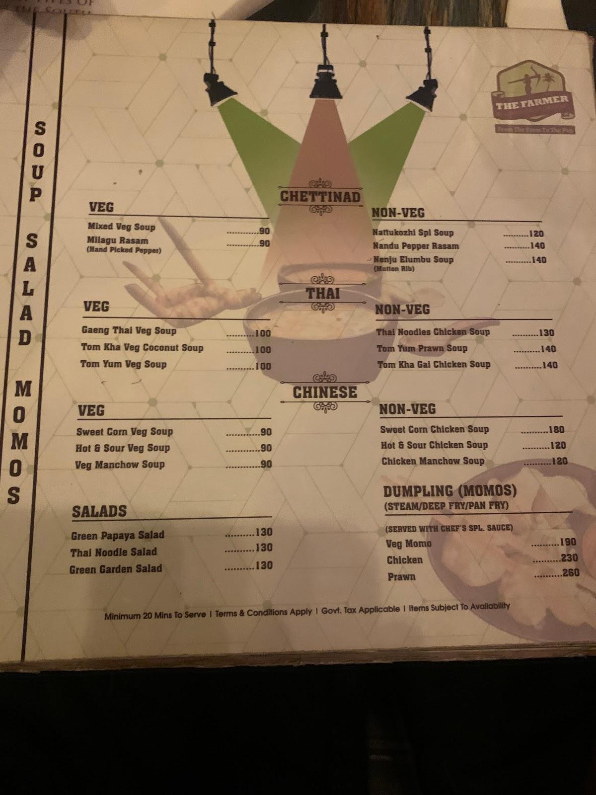 Menu at THE FARMER RESTAURANT, Padur