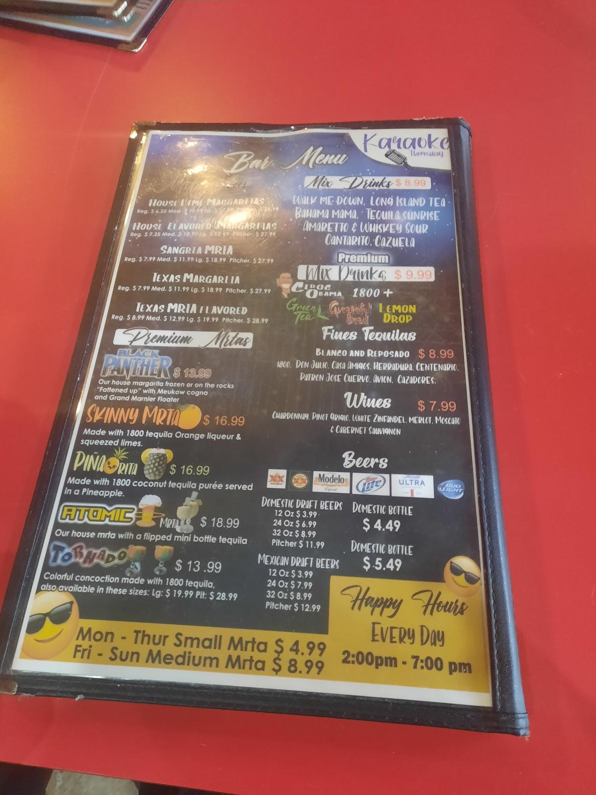 Menu at El Toro Loco at Kirby Rd restaurant, Memphis, Kirby Rd #109