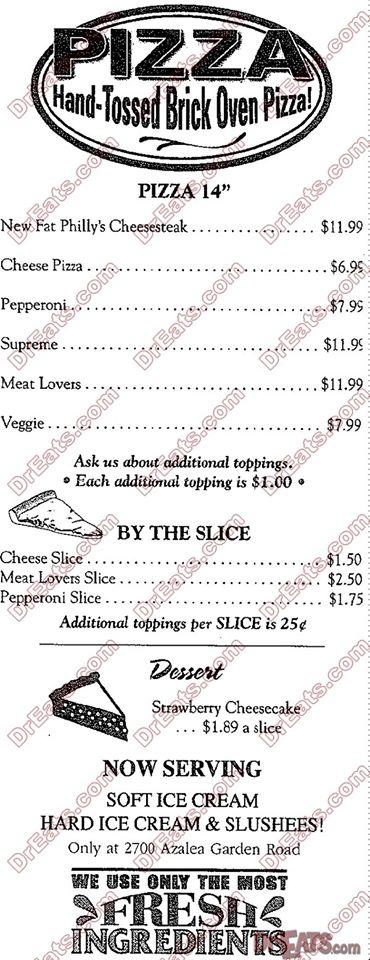Menu at Fat Philly's restaurant, Norfolk, Azalea Garden Rd