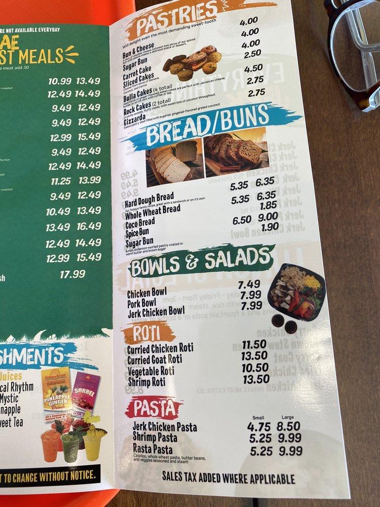 Menu at Golden Krust Caribbean Restaurant, Raleigh, Fayetteville Rd