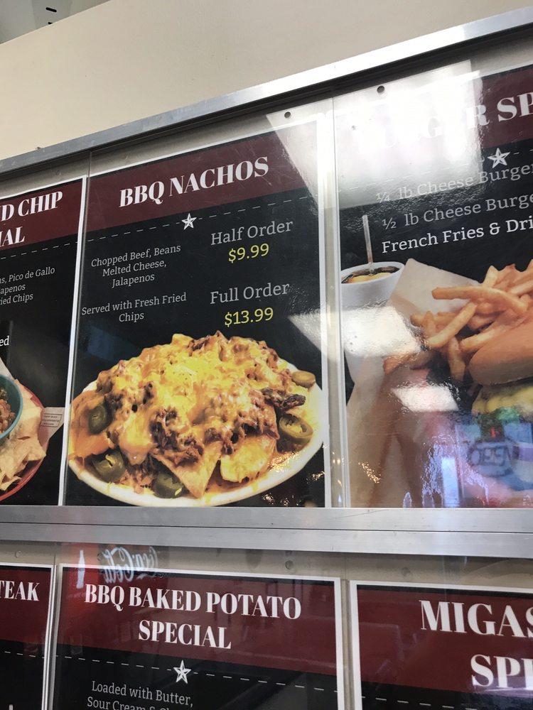 Menu at J&J BBQ & Burgers, Lago Vista