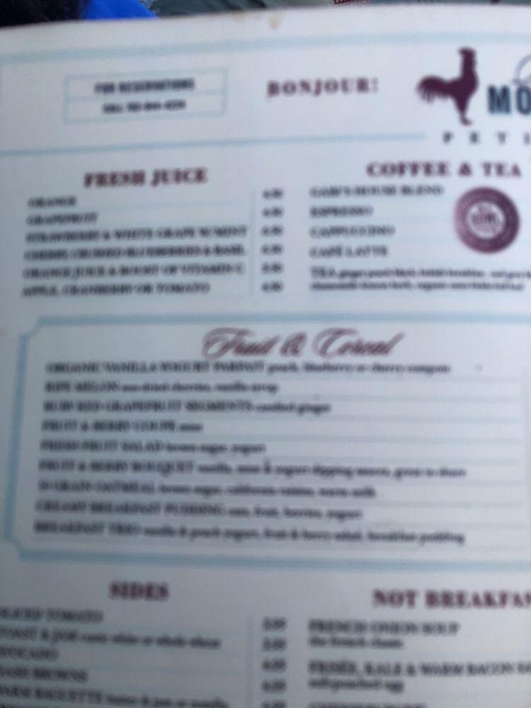 Menu at Mon Ami Gabi steakhouse, Las Vegas, S Las Vegas Blvd South
