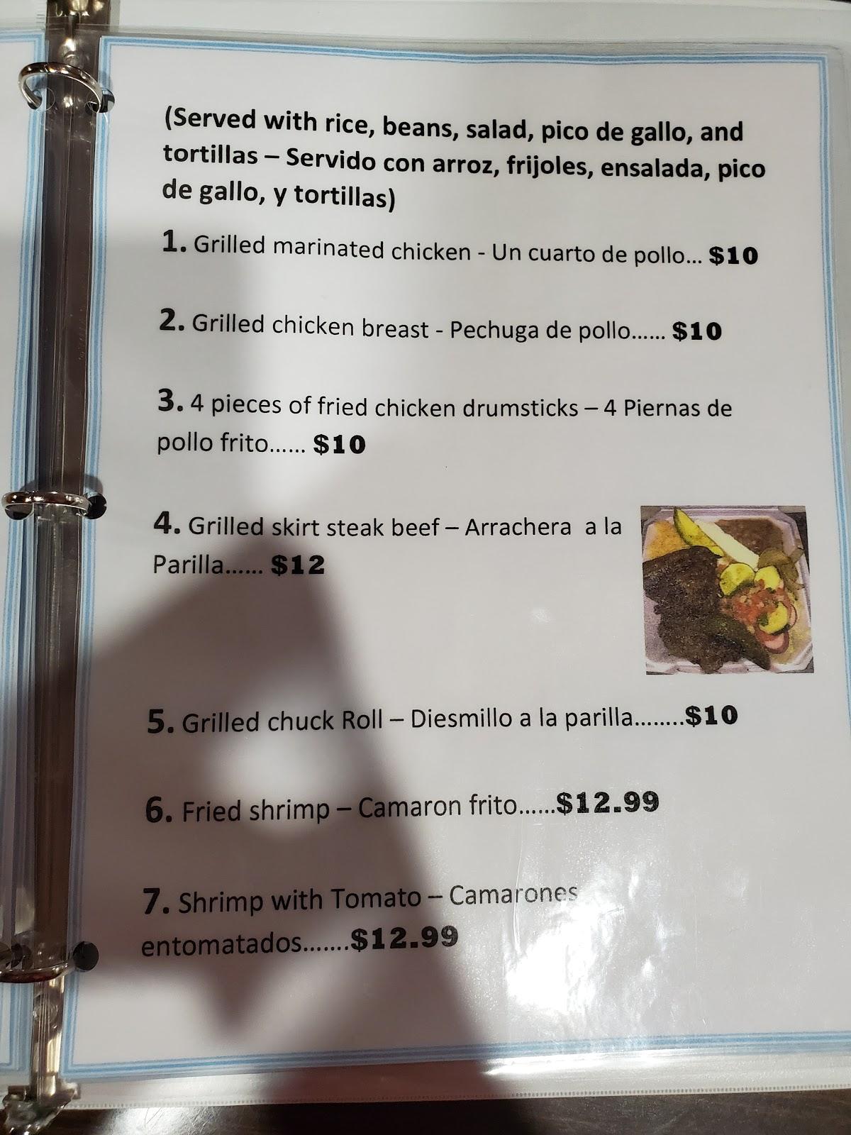 Menu at Oasis Restaurant, Perry
