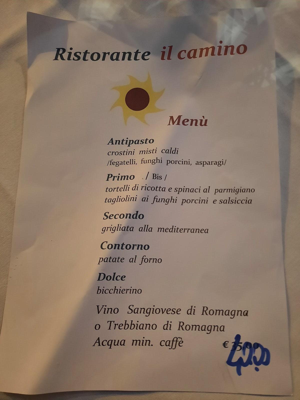 Menu da Ristorante Il Camino, Marradi