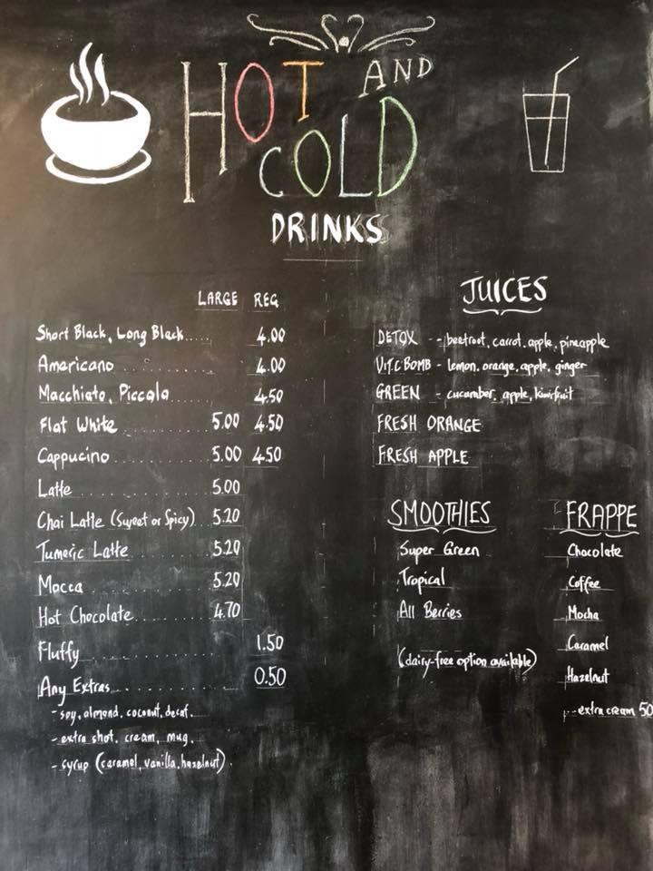 Menu at THE MEUS CAFE, Kumeu