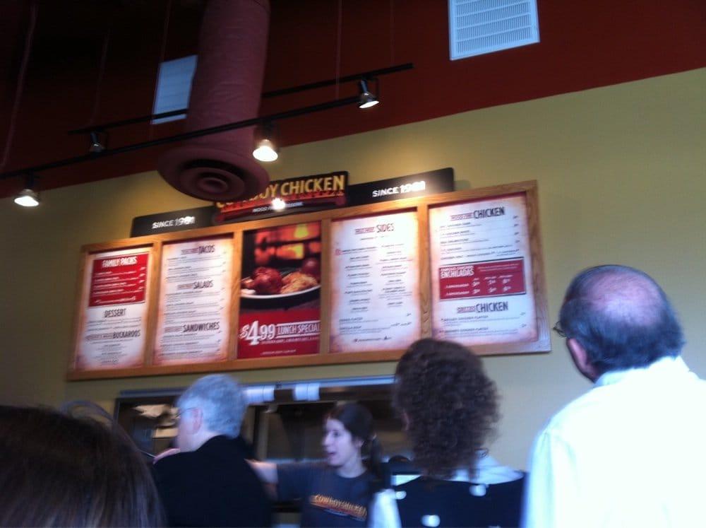 Menu at Cowboy Chicken restaurant, Longview