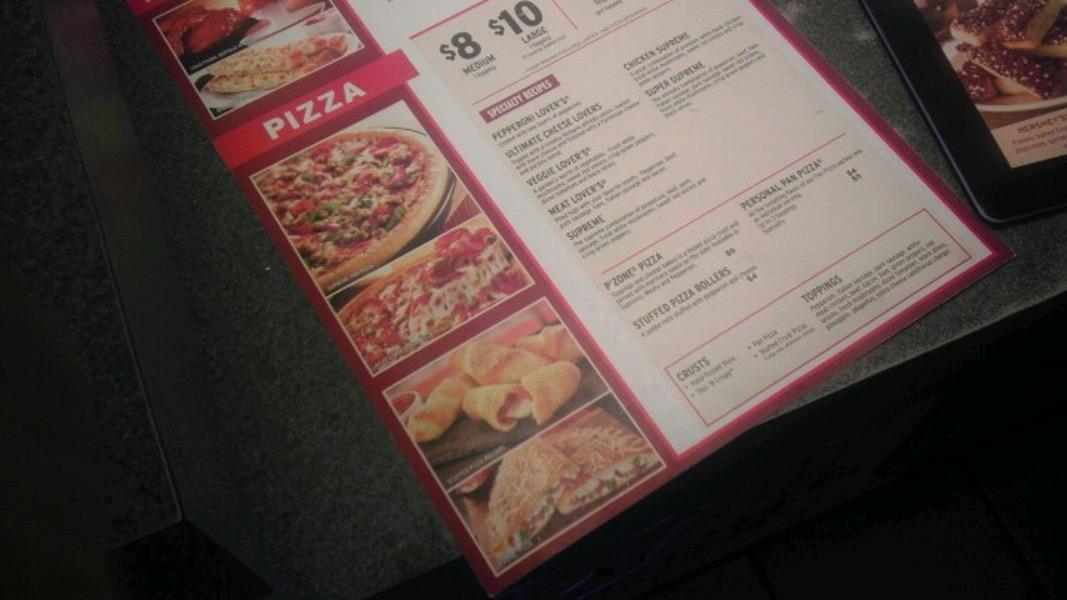 Menu at Pizza Hut pizzeria, Buckeye, MC 85