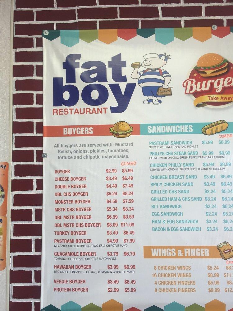 Menu at Fat Boy Restaurant, Las Vegas, Stewart Ave #107