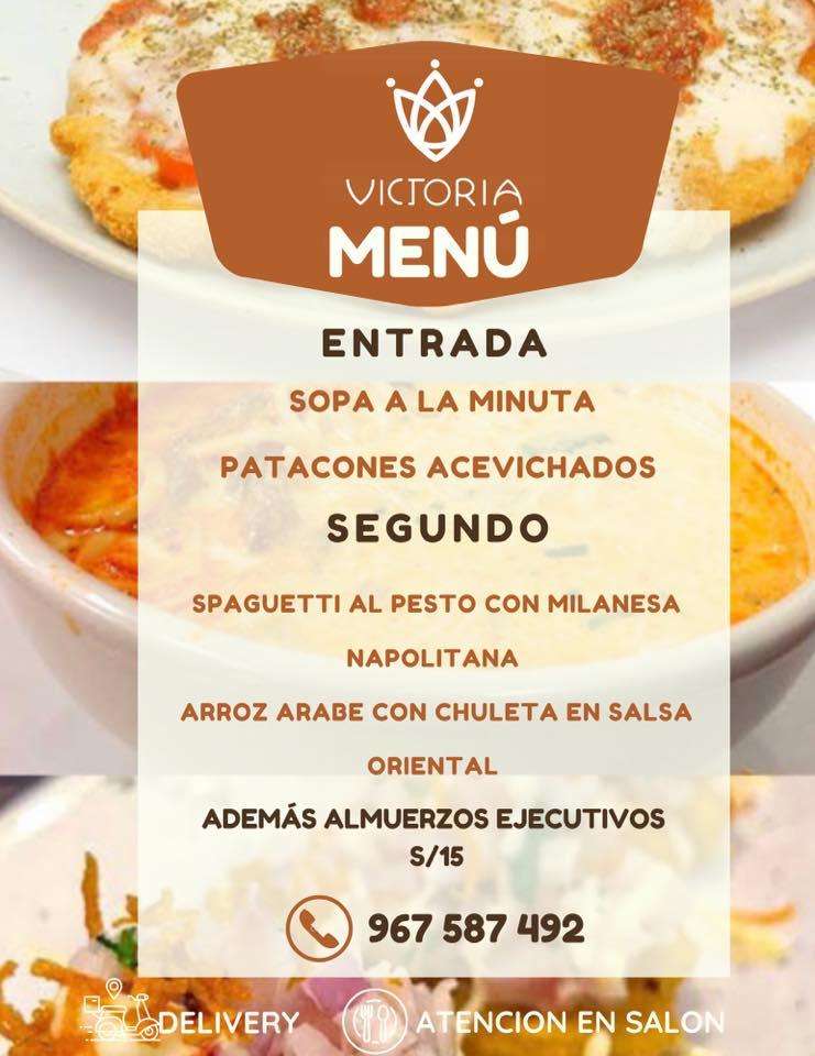 Carta de VICTORIA BAR & RESTAURANT, Chiclayo