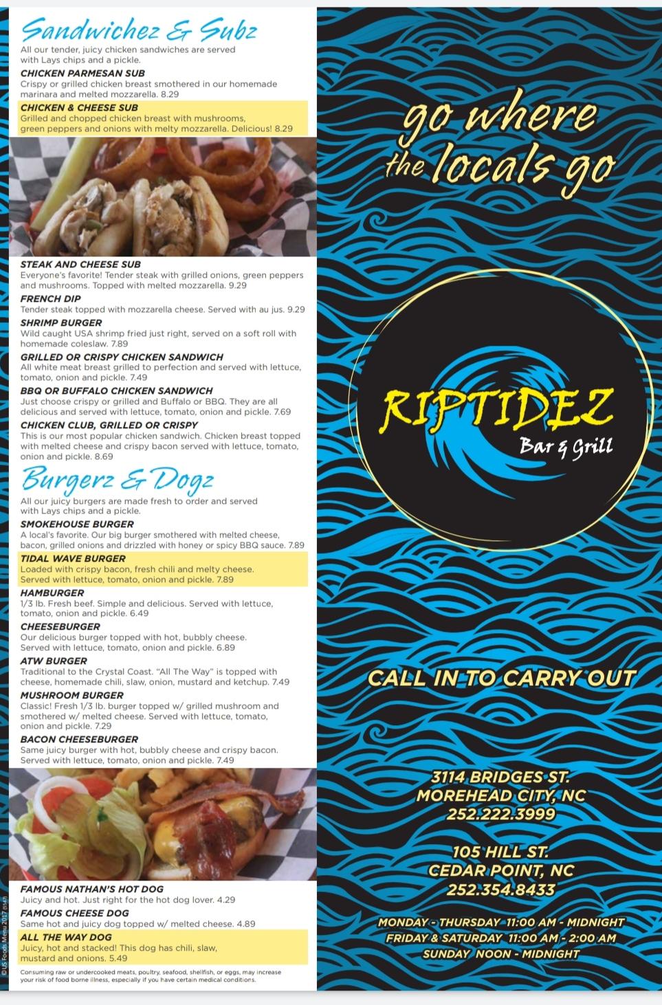Riptidez in Cedar Point - Restaurant menu and reviews